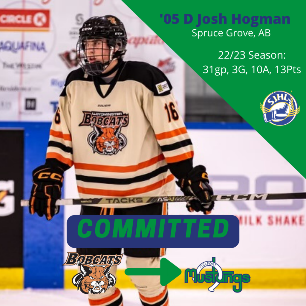 Hogman Commits to Mustangs for 2023/2024 Season | Melfort Mustangs